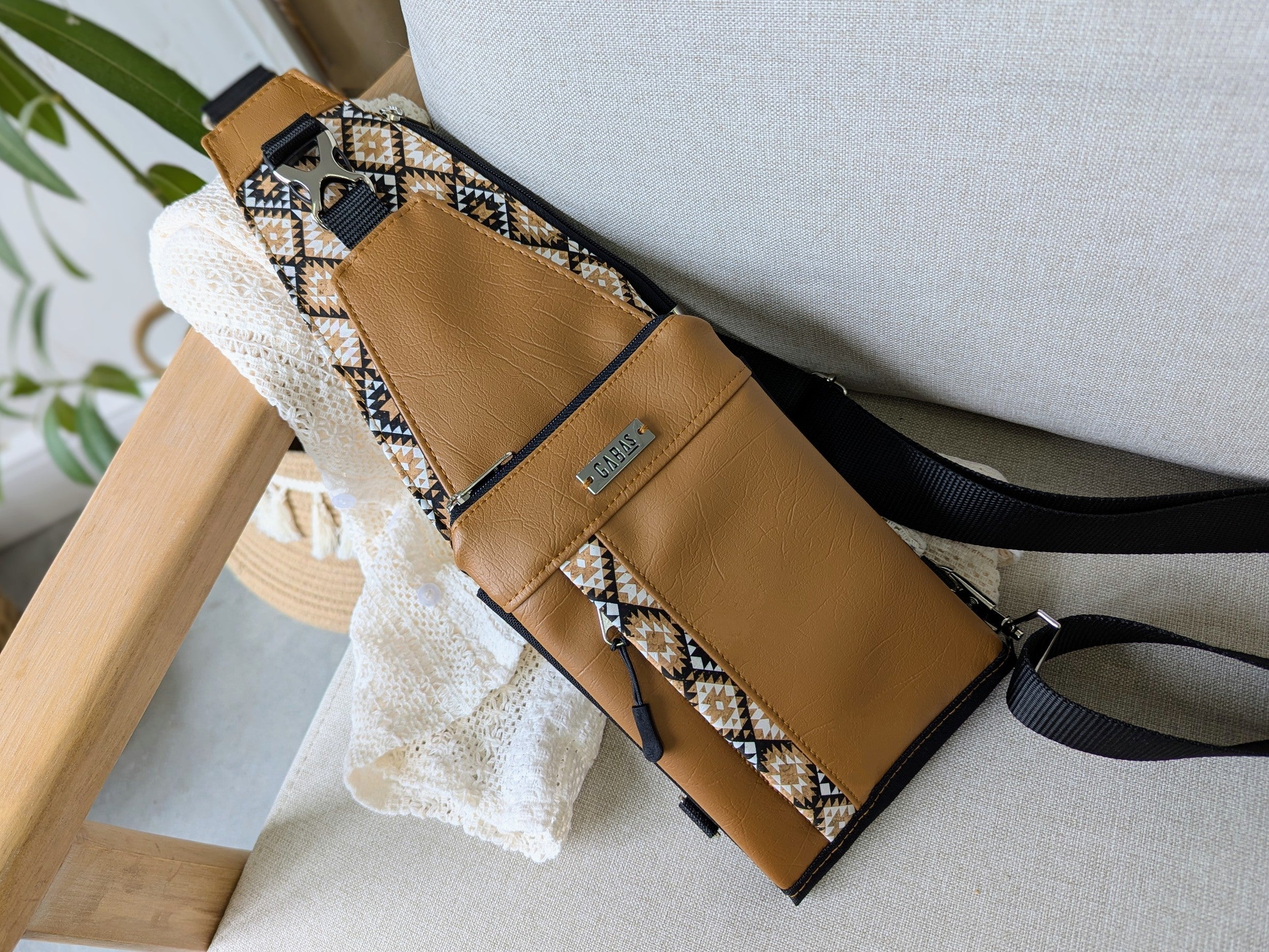 Sac Cargo cognac Géolia BELLE DE JOUR – Sac-Gabas